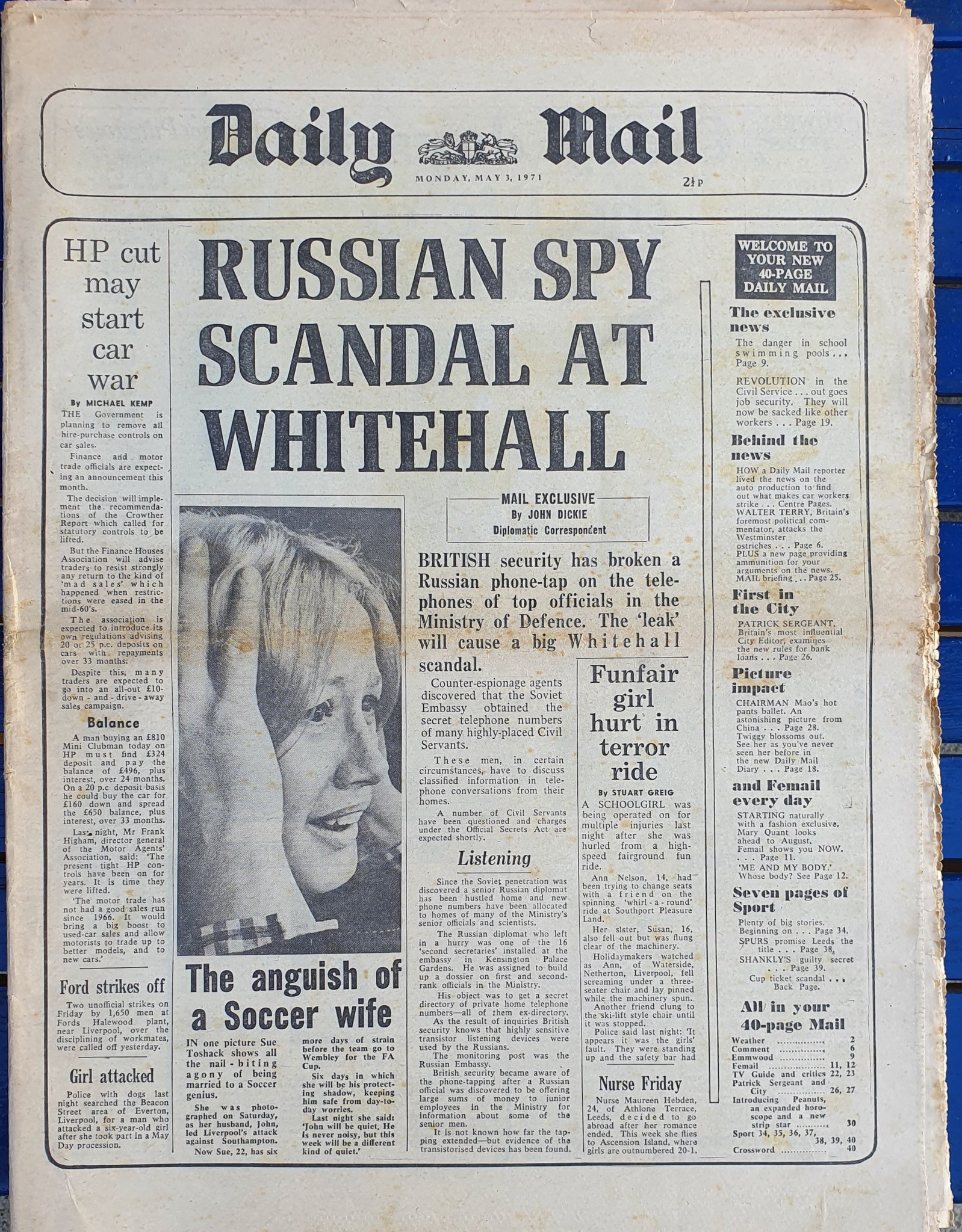 HISTORIC FRONT PAGES | DAILY DRONE | Alastair McIntyre